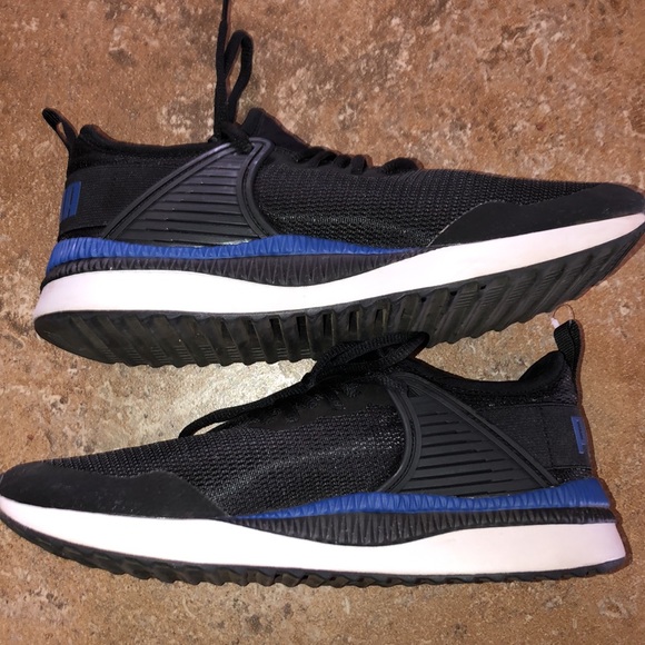 Puma | Shoes | Puma Black And Blue Sneakers | Poshmark